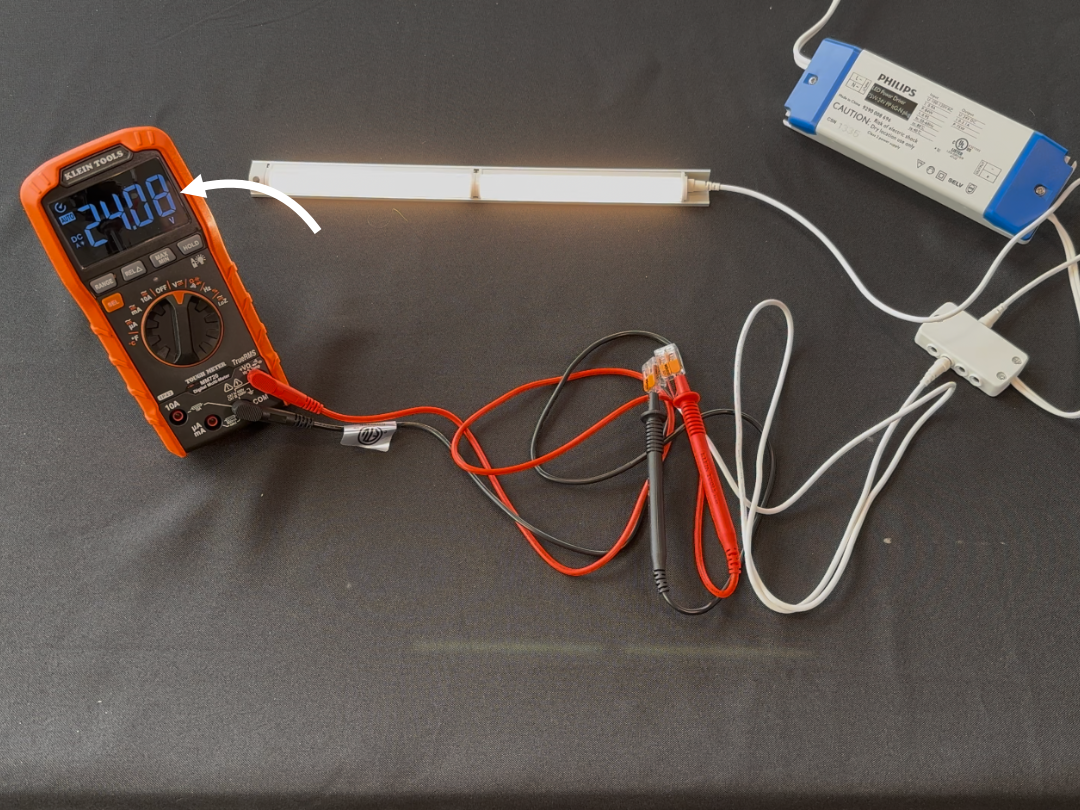 How to measure the output of a constant voltage LED driver