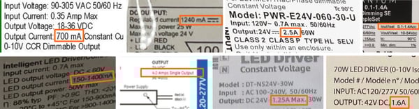How to read an LED driver label