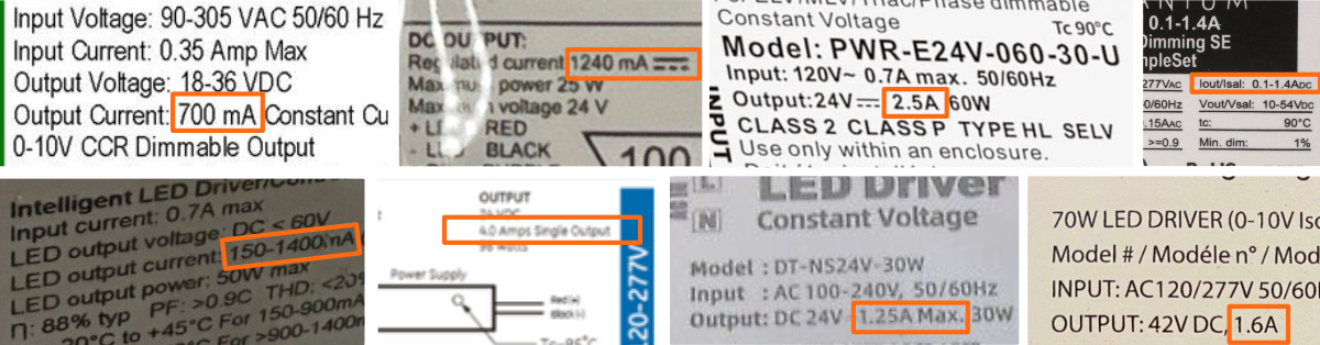 How to read an LED driver label