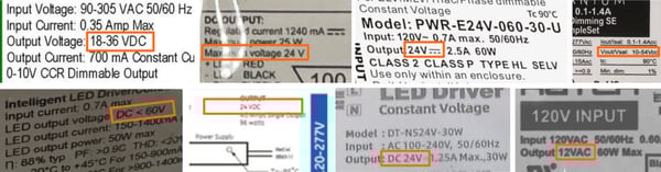 How to read an LED driver label
