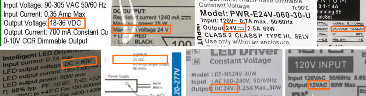 How to read an LED driver label