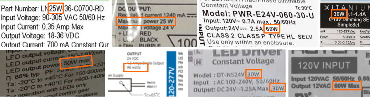 How to read an LED driver label