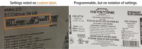 How to read an LED driver label