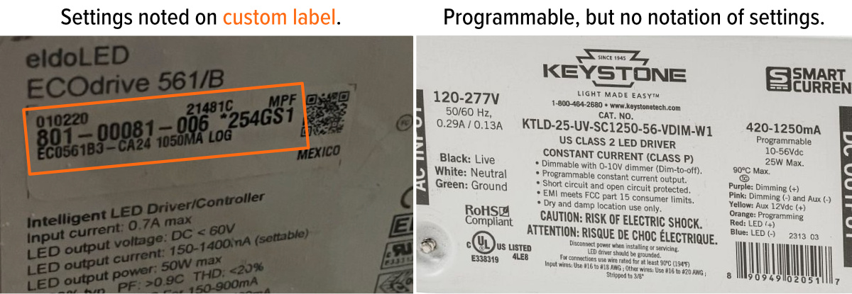 How to read an LED driver label