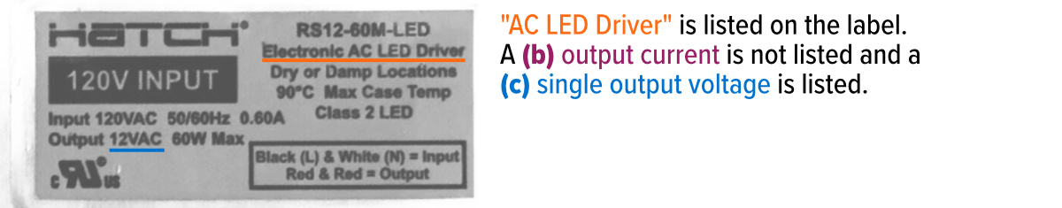 How to read an LED driver label