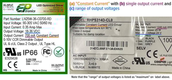 How to read an LED driver label