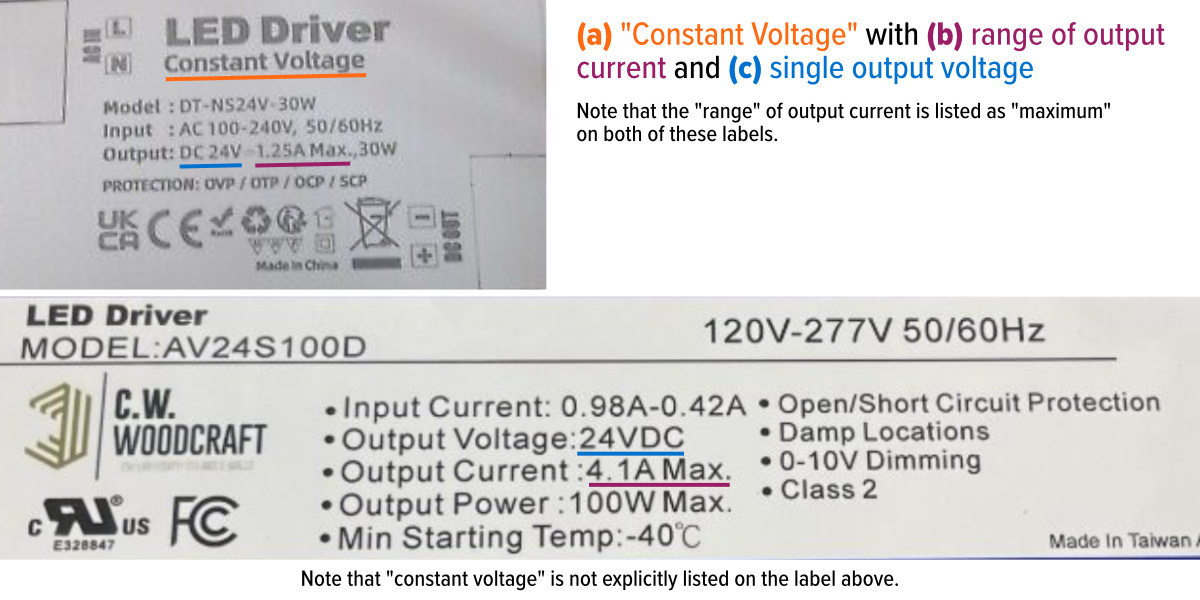 How to read an LED driver label