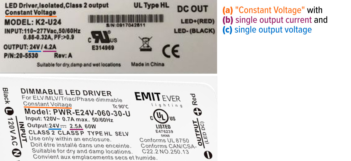 How to read an LED driver label